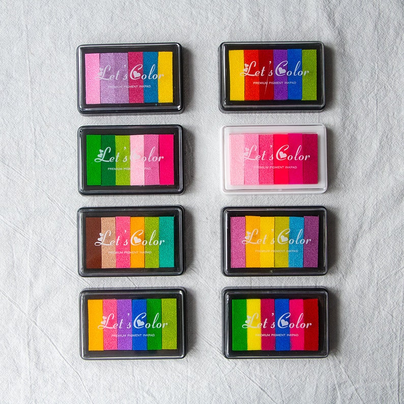 Rainbow Ink Pad, Ink for Book Stamp,rubber Stamp Ink Pad, Colorful Ink ...