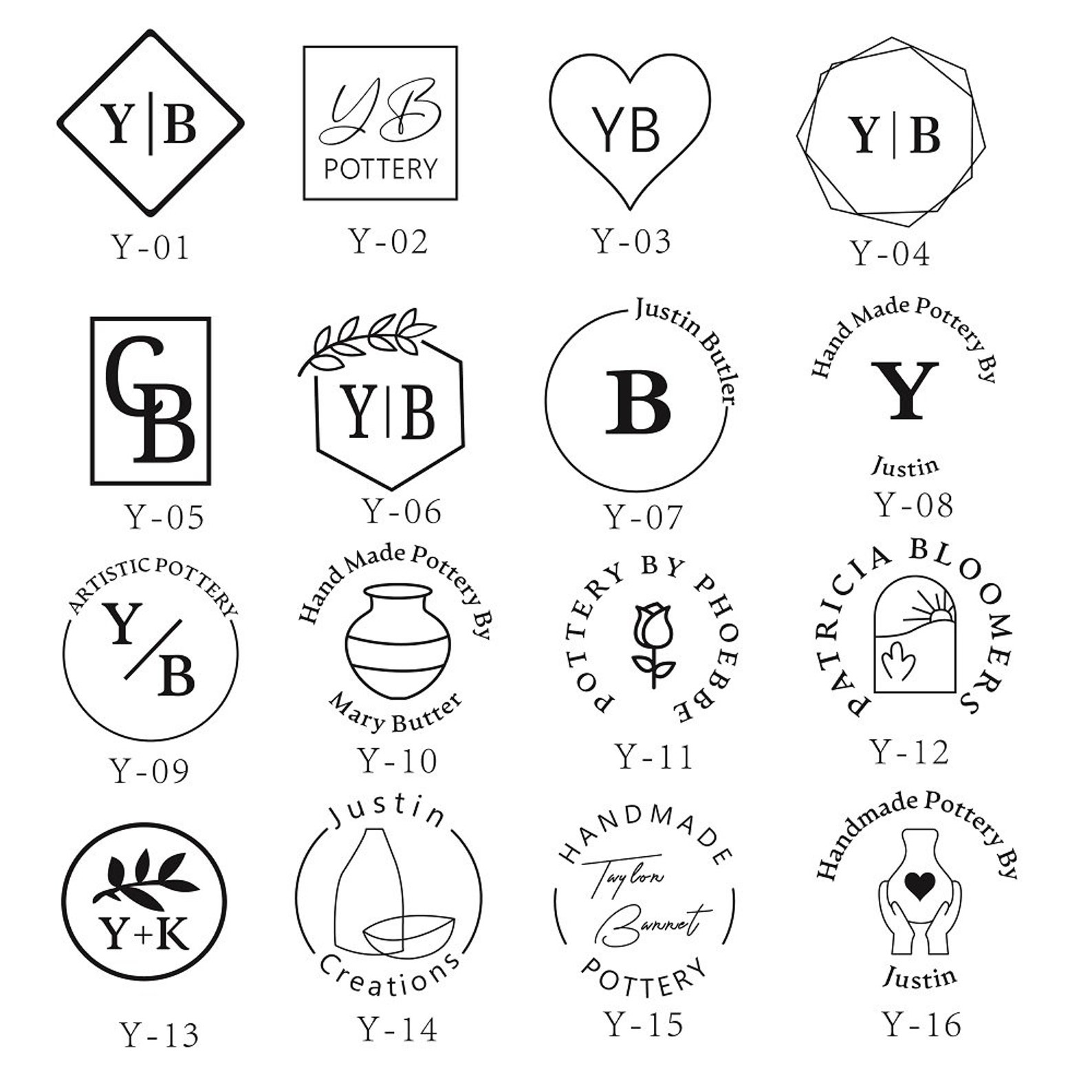 A Variety of Pottery Designs Are Available Stamp for Clay - Etsy