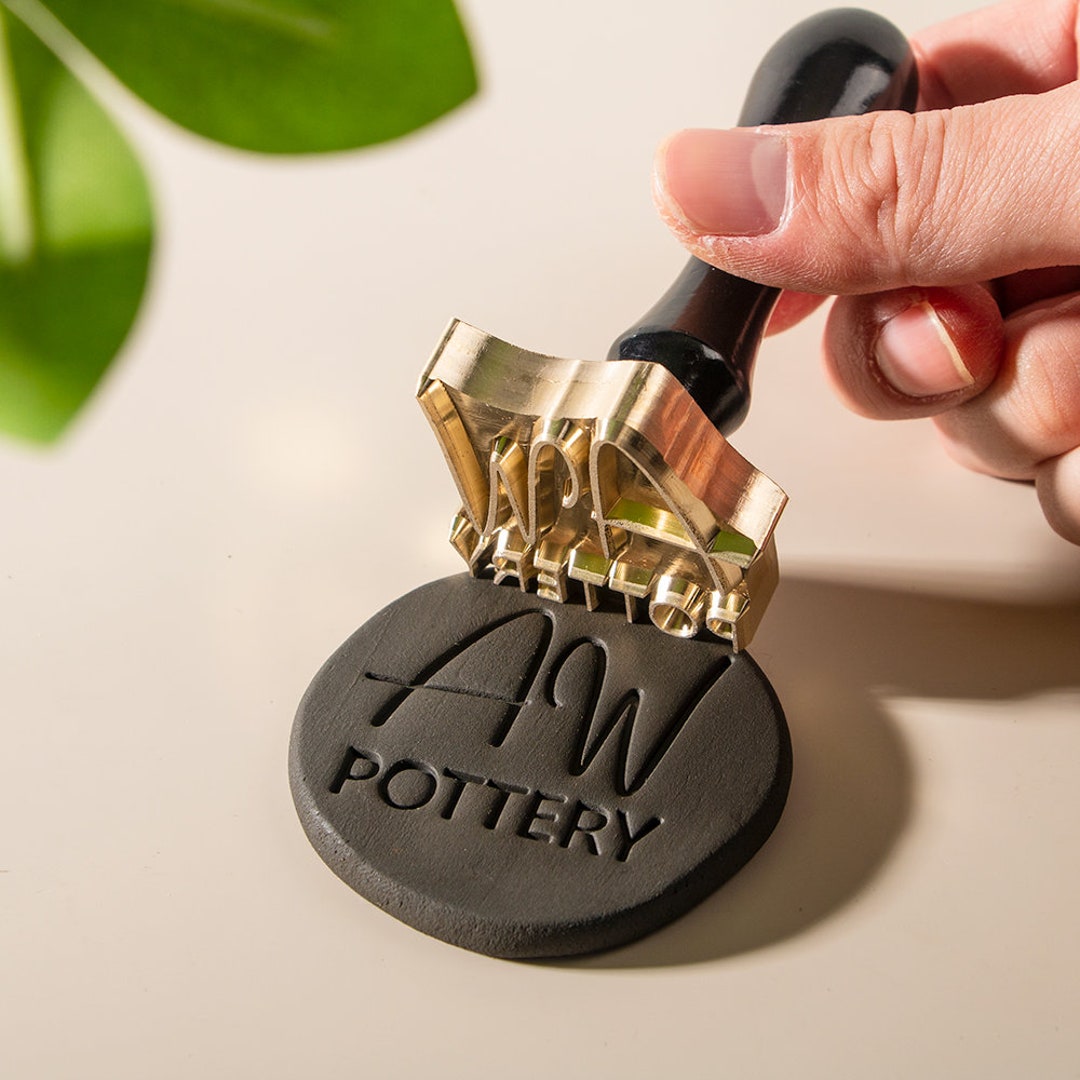 Custom Pottery Stamp With Wooden Handle, Stamp for Soap, Pottery Tools ...