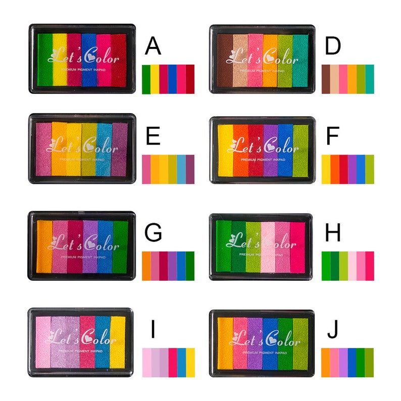 Rainbow Ink Pad, Ink for Book Stamp,rubber Stamp Ink Pad, Colorful Ink ...