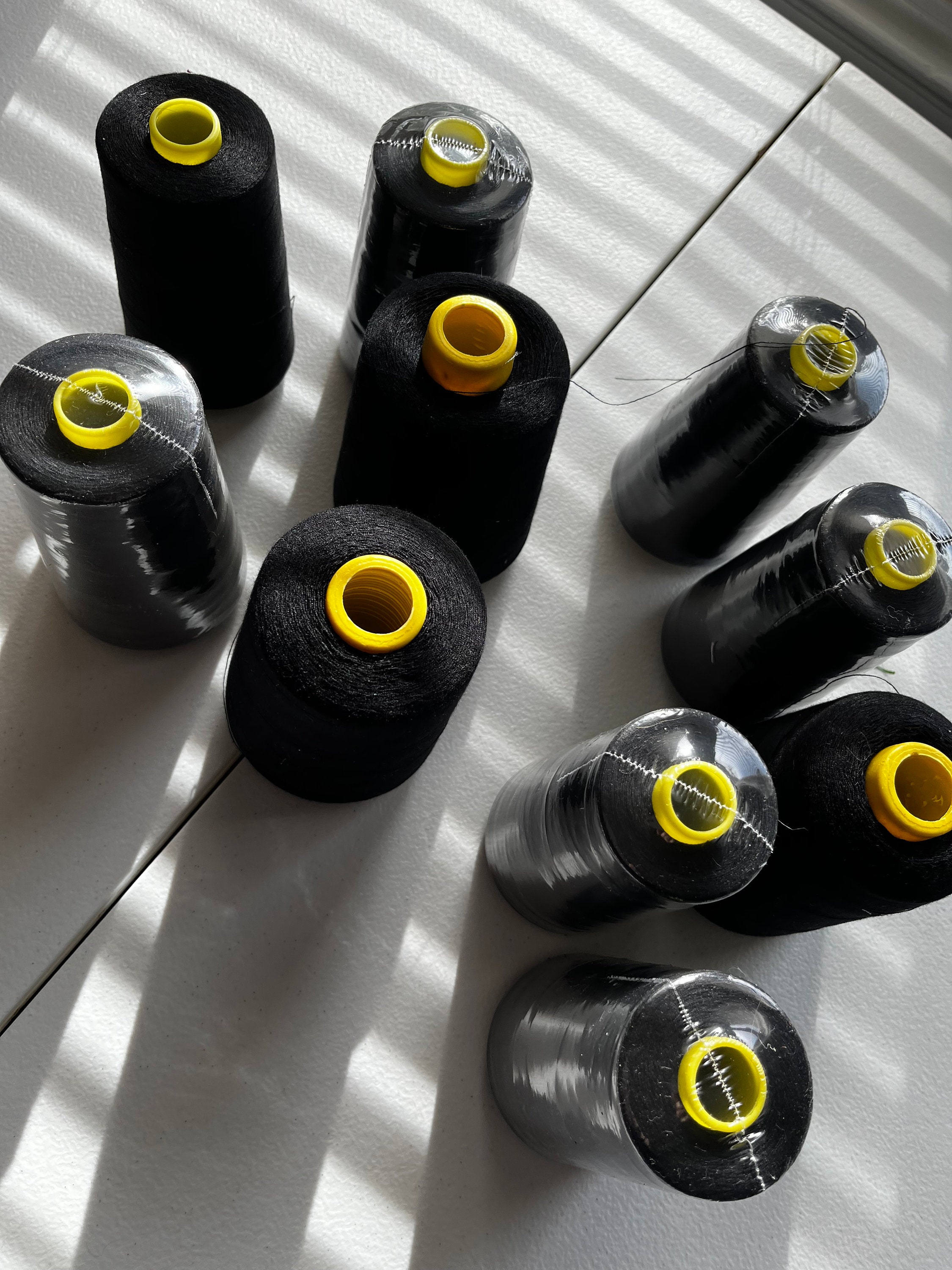10 Cones of Sewing Thread in Black. Surgery, Thread, Overlooking Thread ...