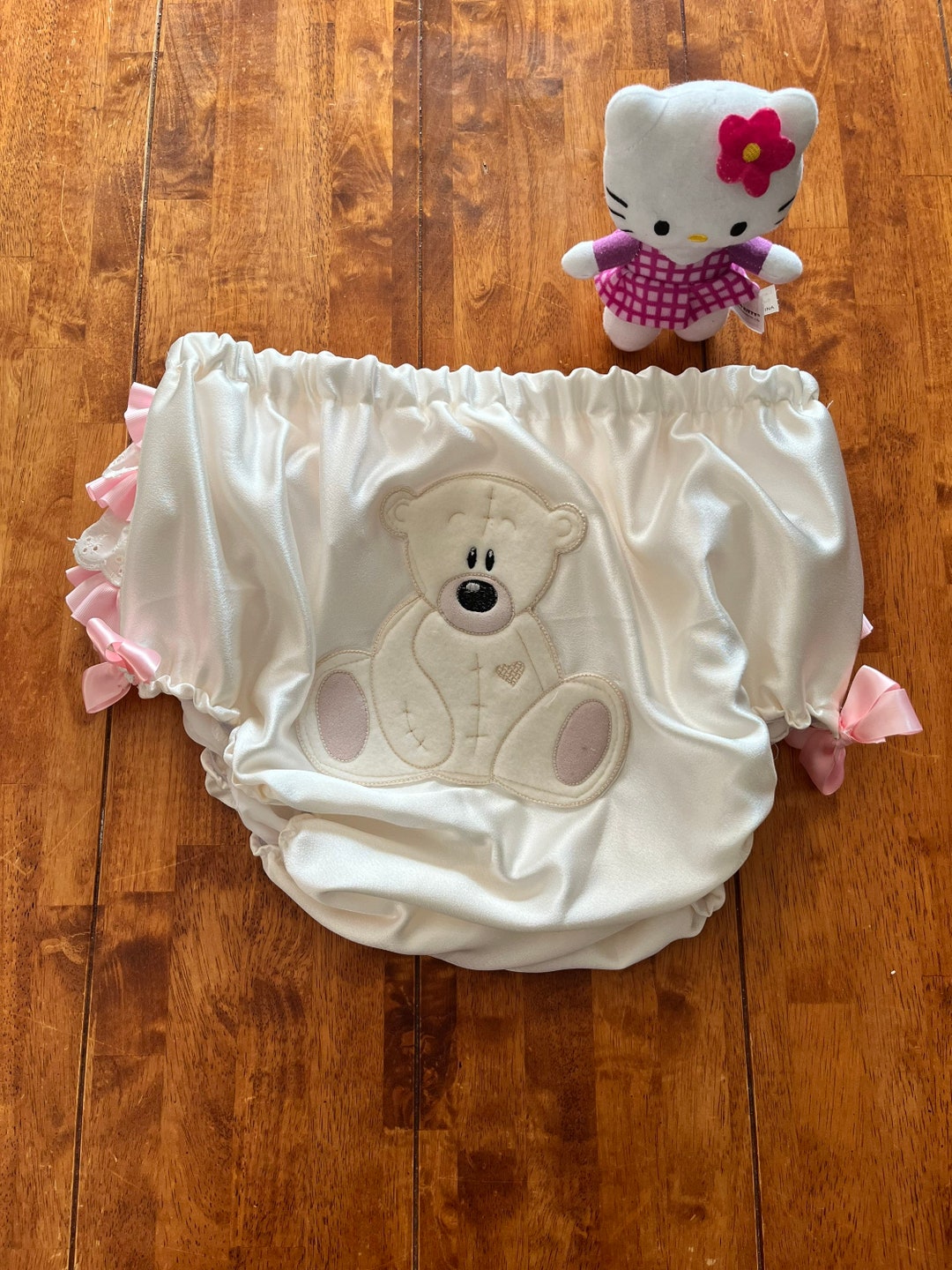 Handmade Pretty ABDL Waterproof Diaper/nappy Cover, Frilly Lace Pink ...