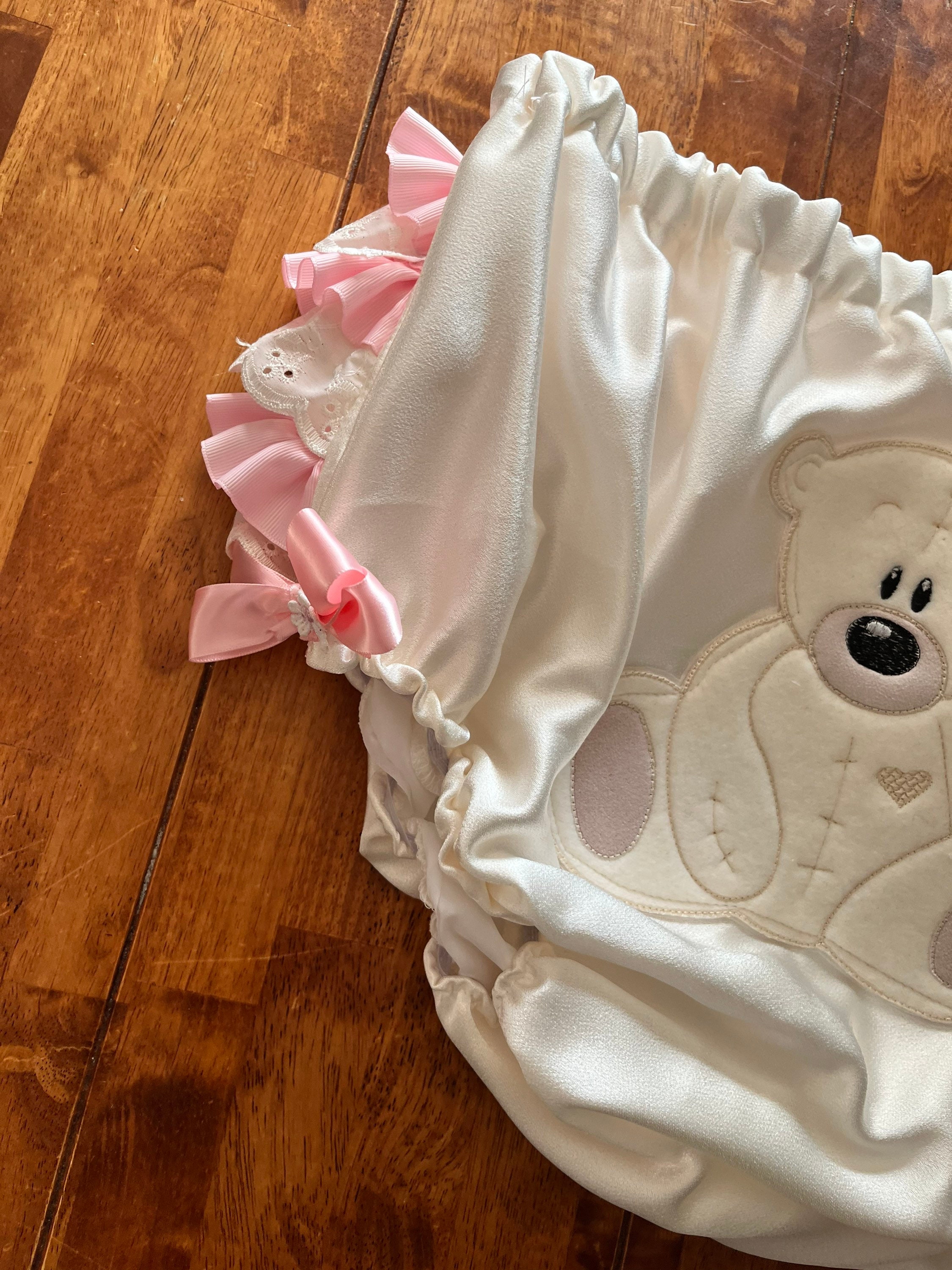 Handmade Pretty Abdl Waterproof Diaper Cover Frilly Cotton Etsy