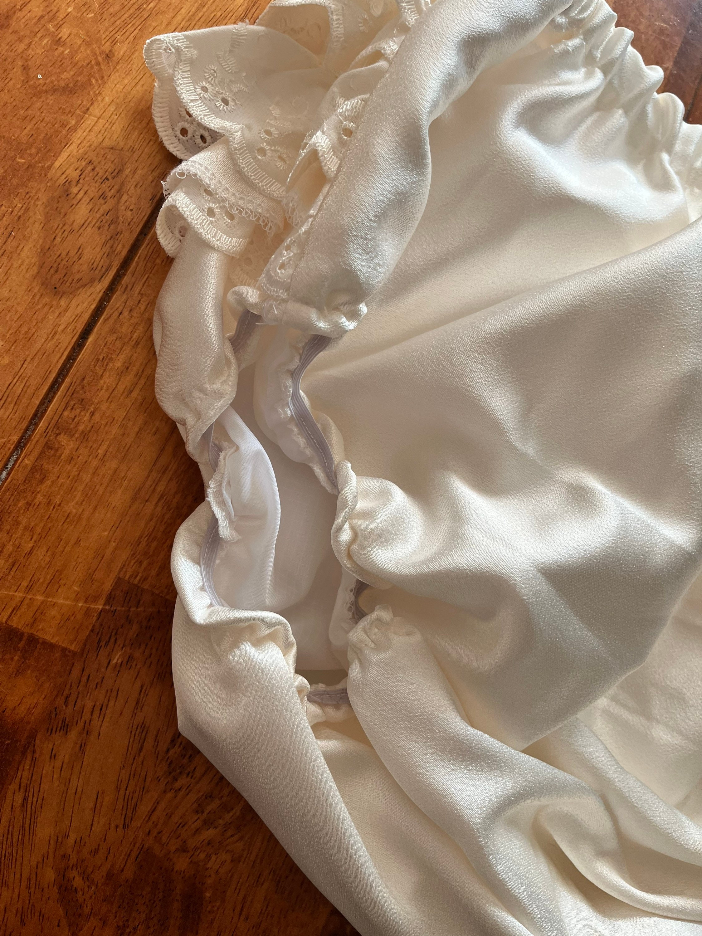 Handmade Pretty ABDL Waterproof Diaper Cover, Frilly Satin and so Cute ...