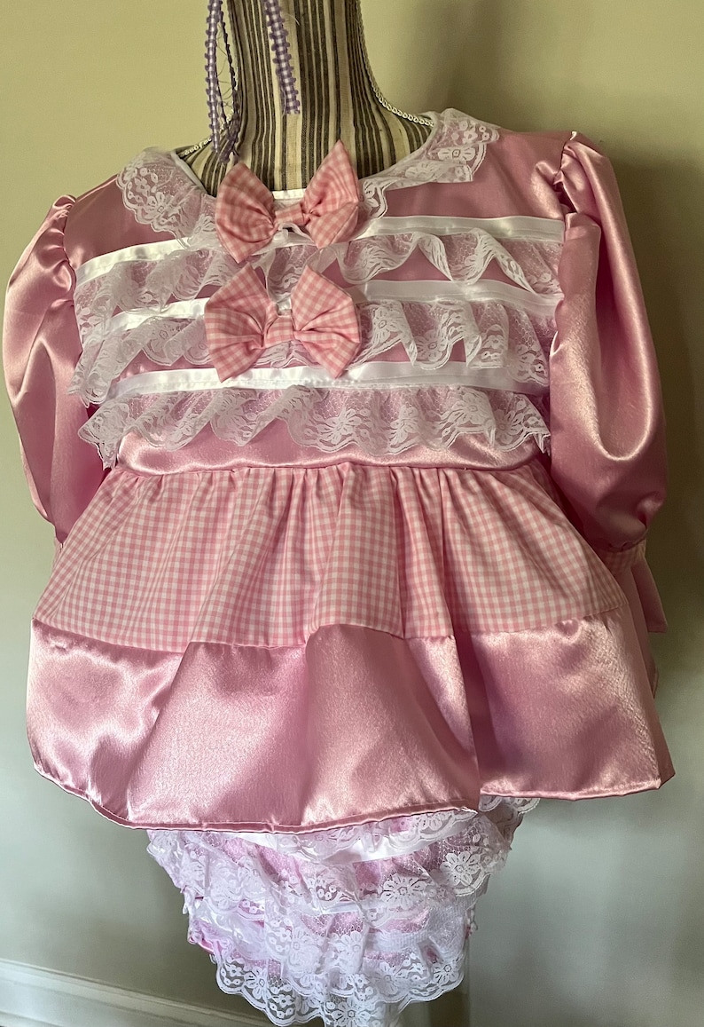 Super Pretty ABDL Pink and White Girlie Two Piece, Sissy Baby, ABDL ...