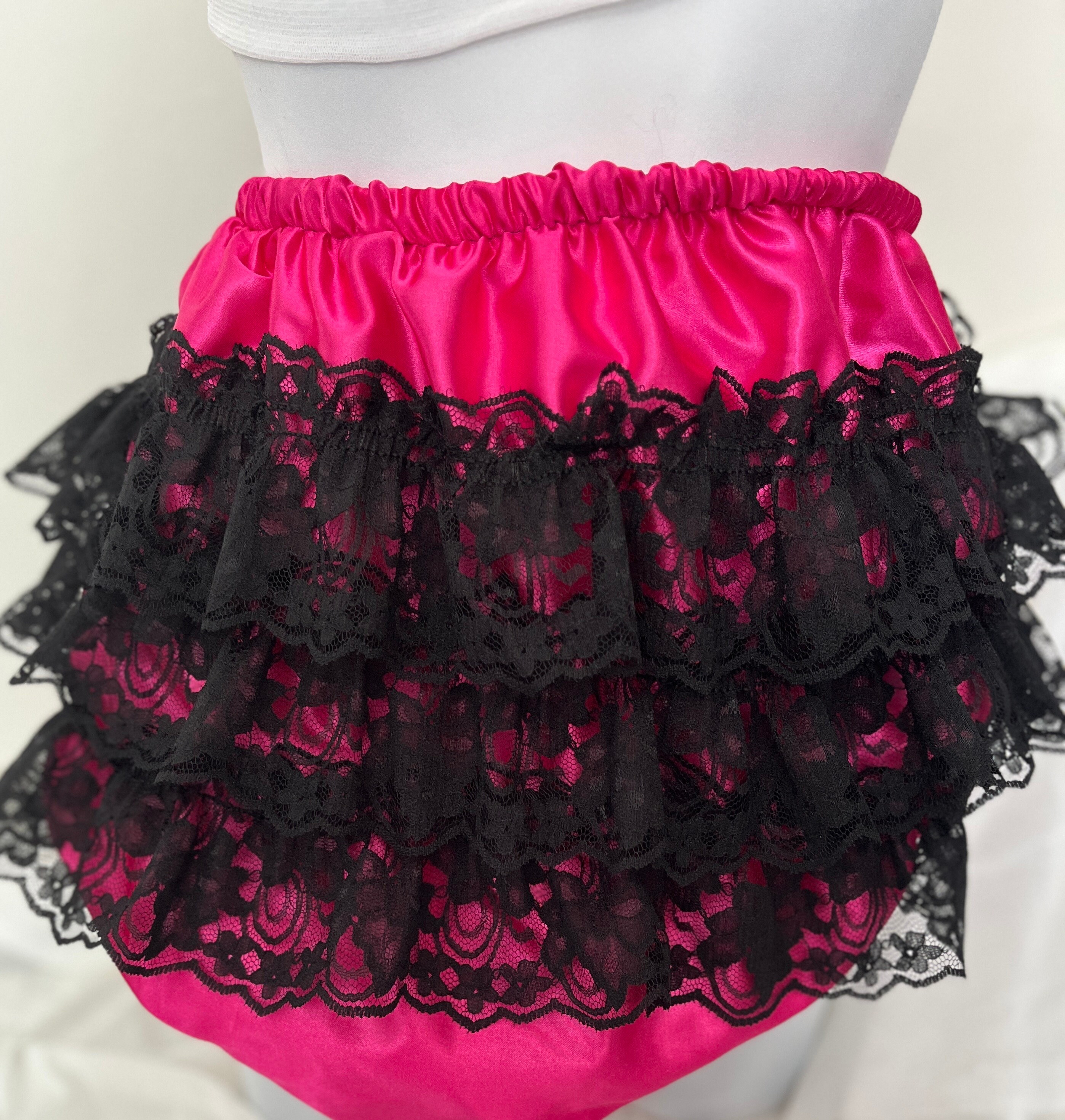 ABDL Pink Frilly Knickers, Frilly Bloomers, Sissy Frilly Knickers, ABDL ...