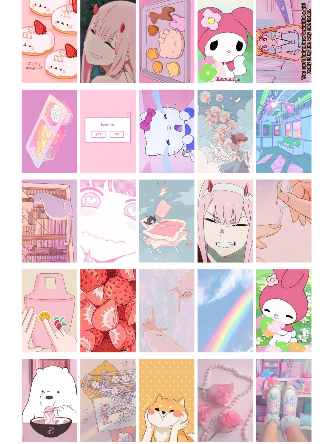 Digital Wall Collage Kit 110pcs Downloadable Anime Poster | Etsy