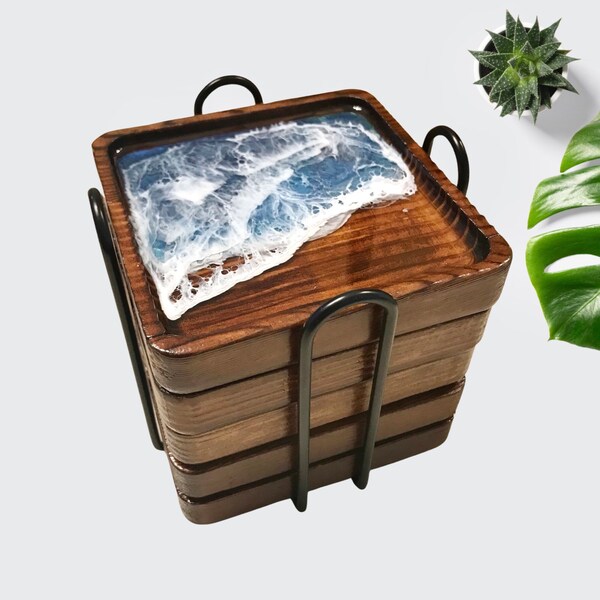 Wood Coaster Stand - Etsy