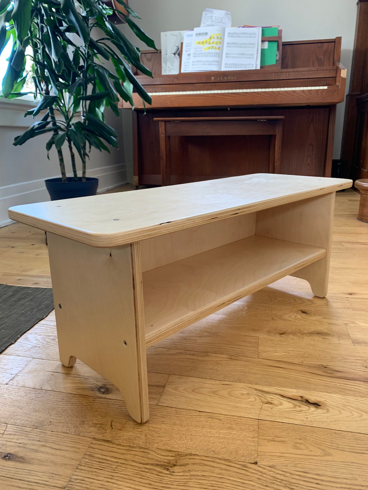 Shoe Bench, A Kids Entry Way Bench, Hallway Bench, Montessori Furniture ...