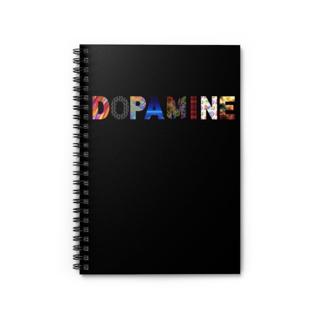 Dopamine Spiral Notebook Neurodivergent Humor Funny Gift Ruled Line ...