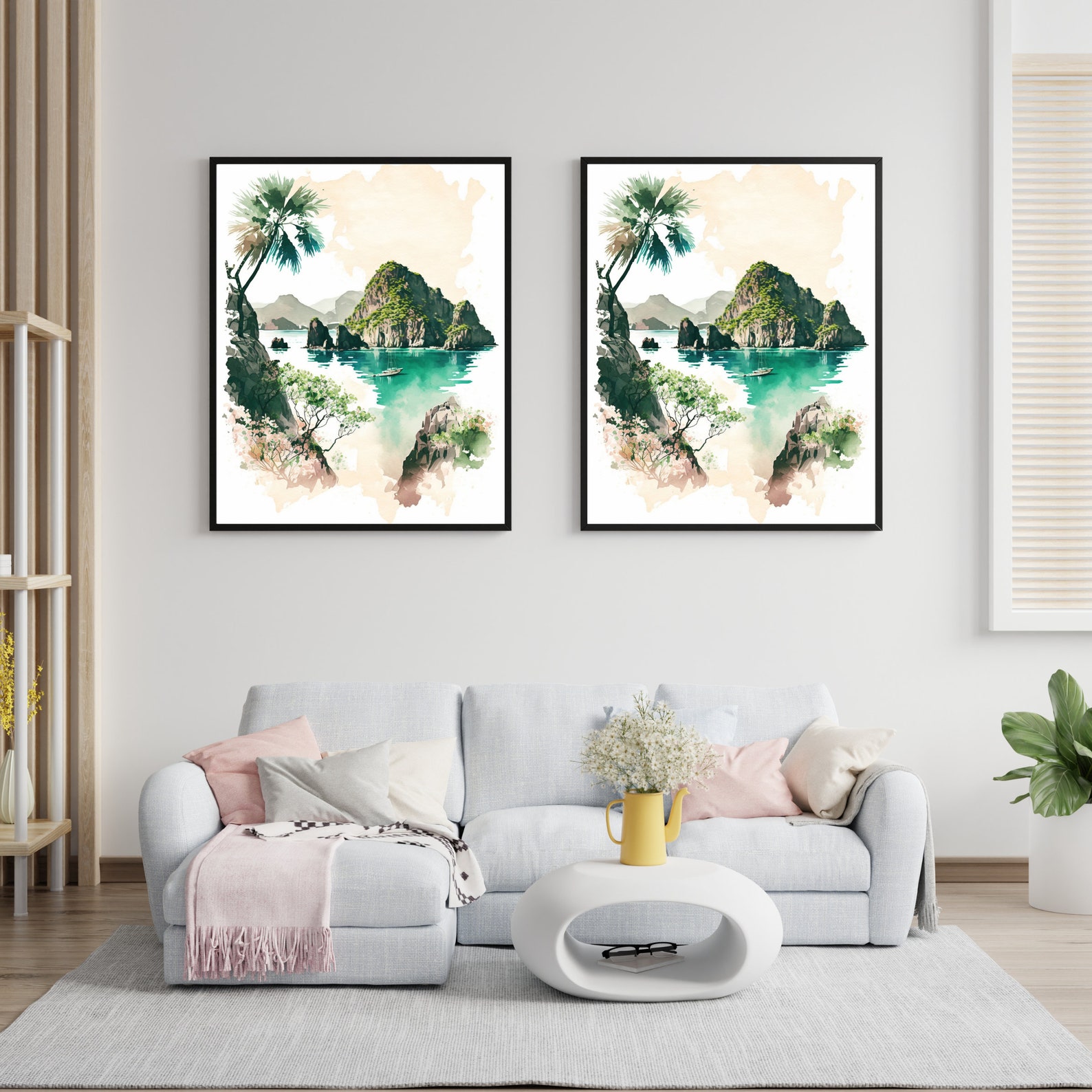 El Nido Palawan Watercolor Painting, Philippine Island Printable Wall ...