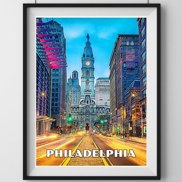 Philadelphia Poster - Etsy