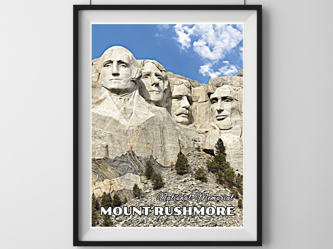 Mount Rushmore Travel Poster Mount Rushmore Digital Print - Etsy