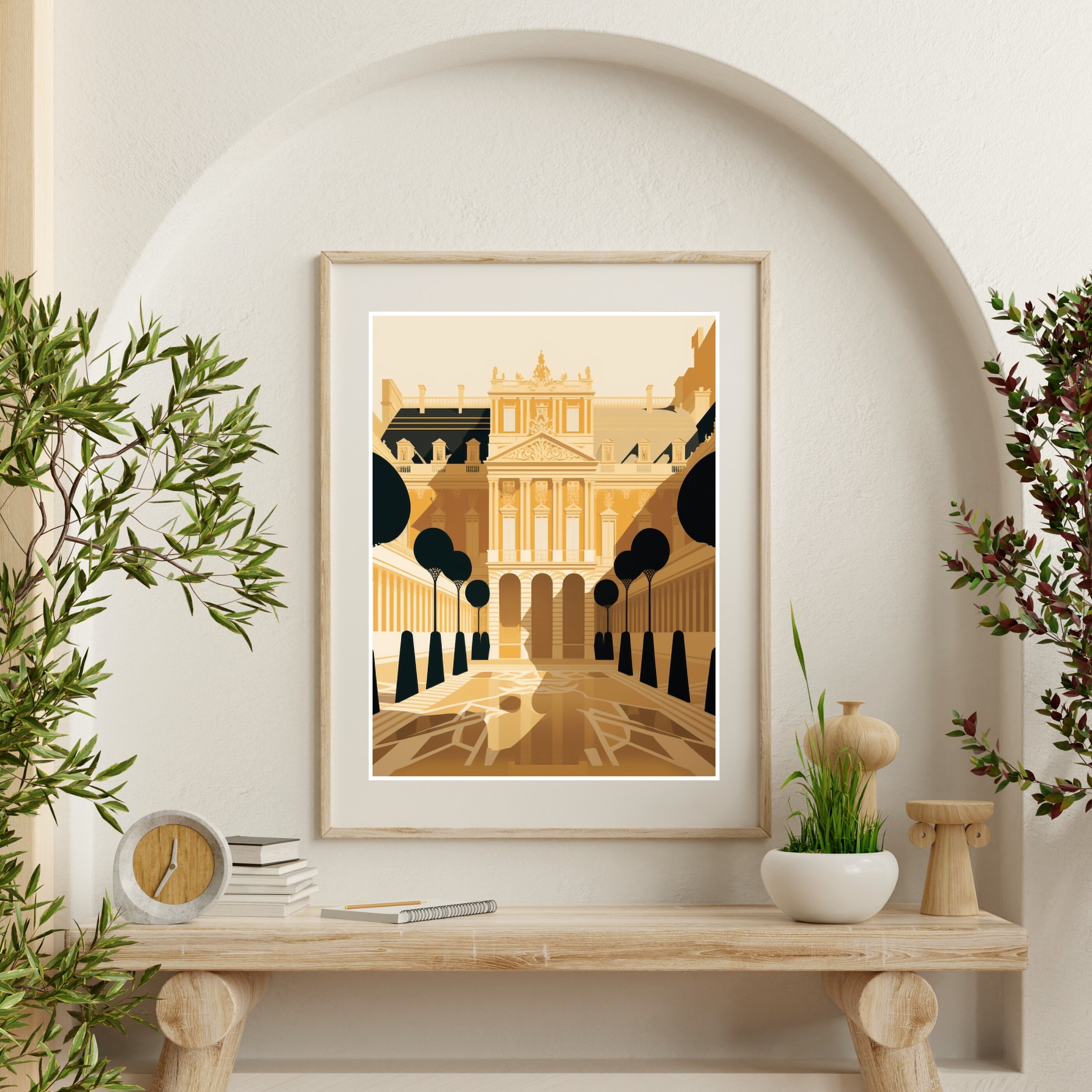 Palace of Versailles Minimalist Poster, Paris Printable Wall Art ...