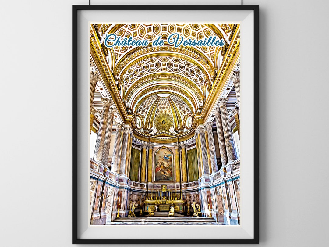 Palace of Versailles Travel Poster, Palace of Versailles Digital Print ...