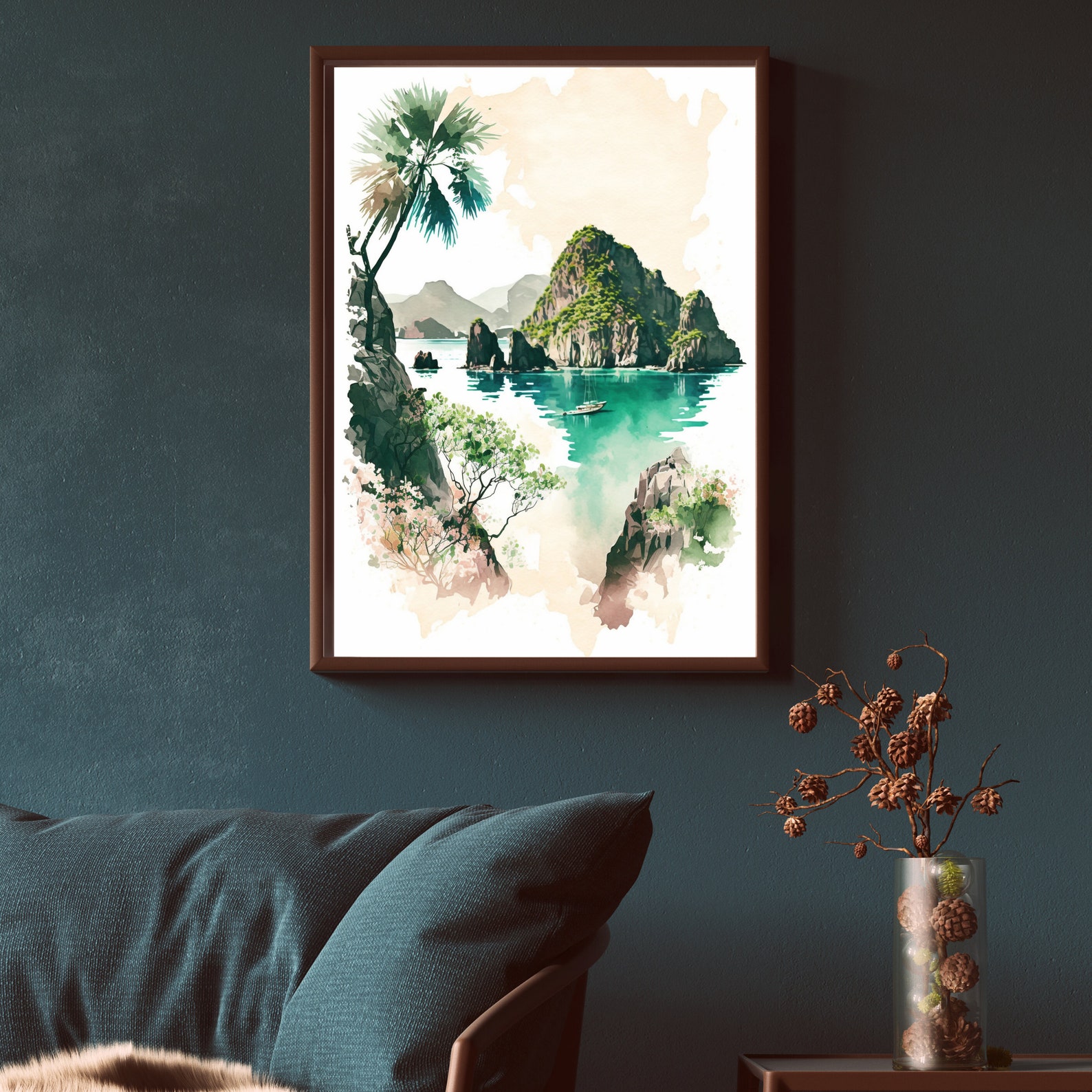 El Nido Palawan Watercolor Painting, Philippine Island Printable Wall ...