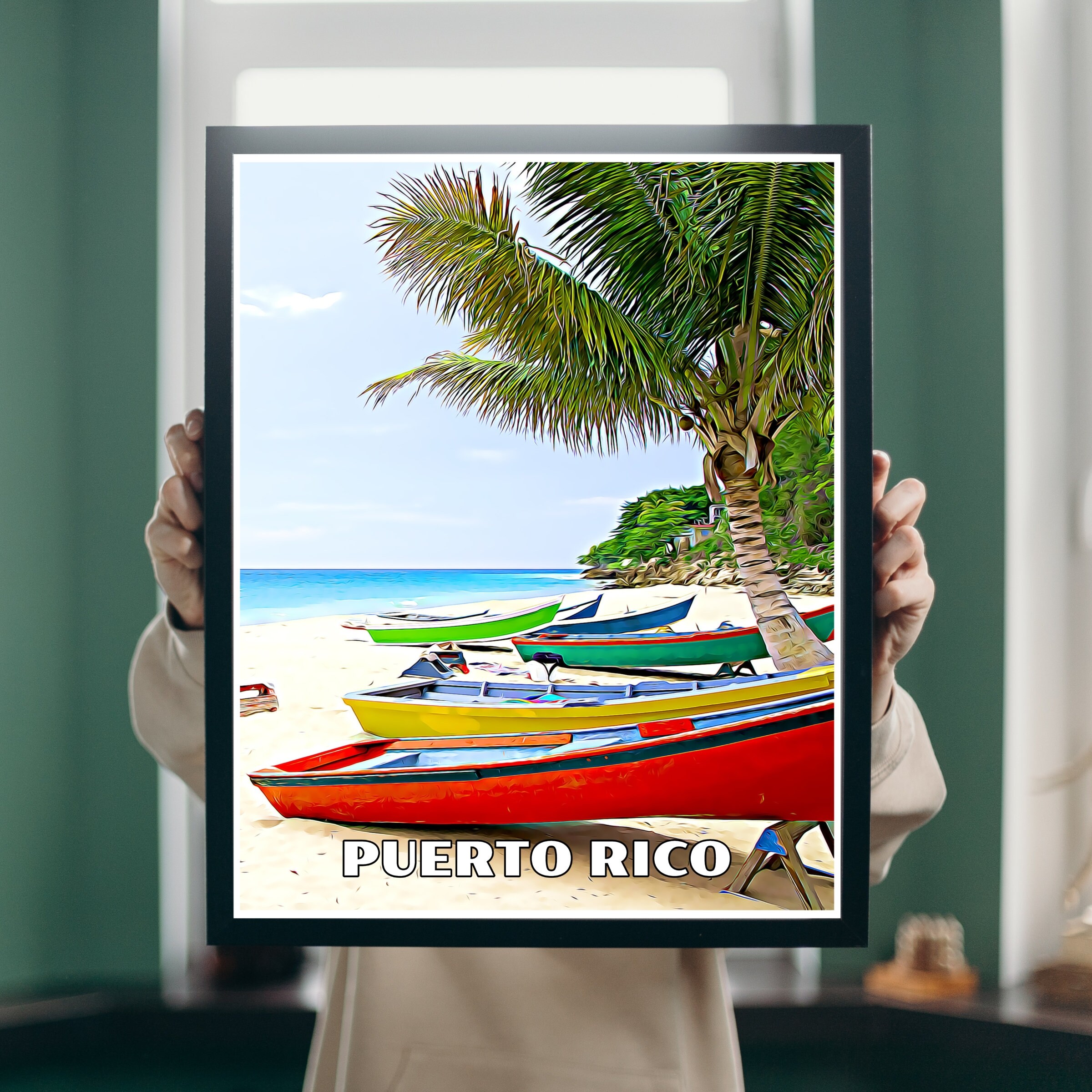 Puerto Rico Travel Poster, San Juan Nature Printable Wall Art and ...