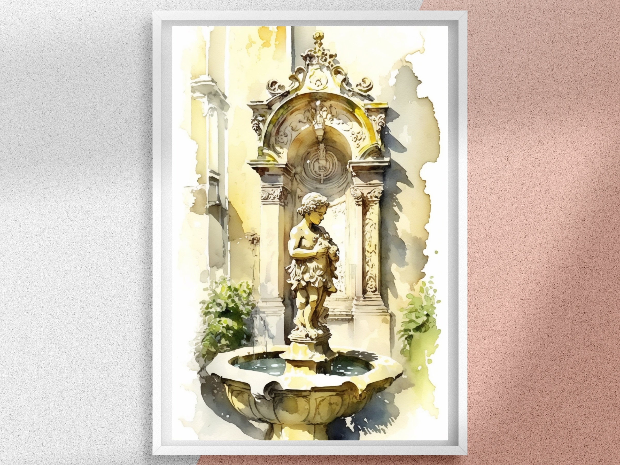 Manneken Pis Watercolor Art Print, Brussels Printable Wall Art Poster ...