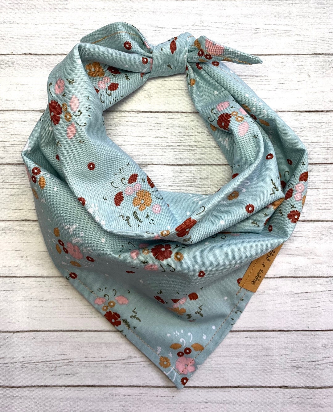 Western Blue Wildflowers Dog Bandana|tie On|boho Floral Wedding Fashion ...