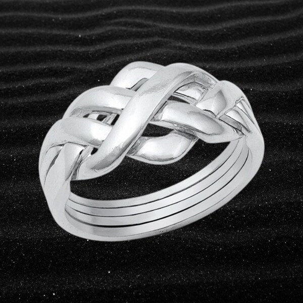 Womens Silver Puzzle Ring - Etsy