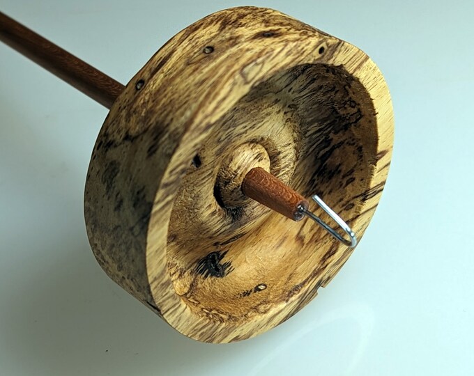 Spalted Tamarind 1.2 Ounces Vermont Spindles blaze Top Whorl Drop ...