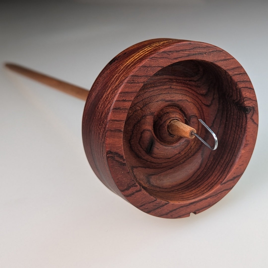 Wormy Cocobolo 2.08 Oz. blaze Vermont Spindles Long Stem Top Whorl Drop ...