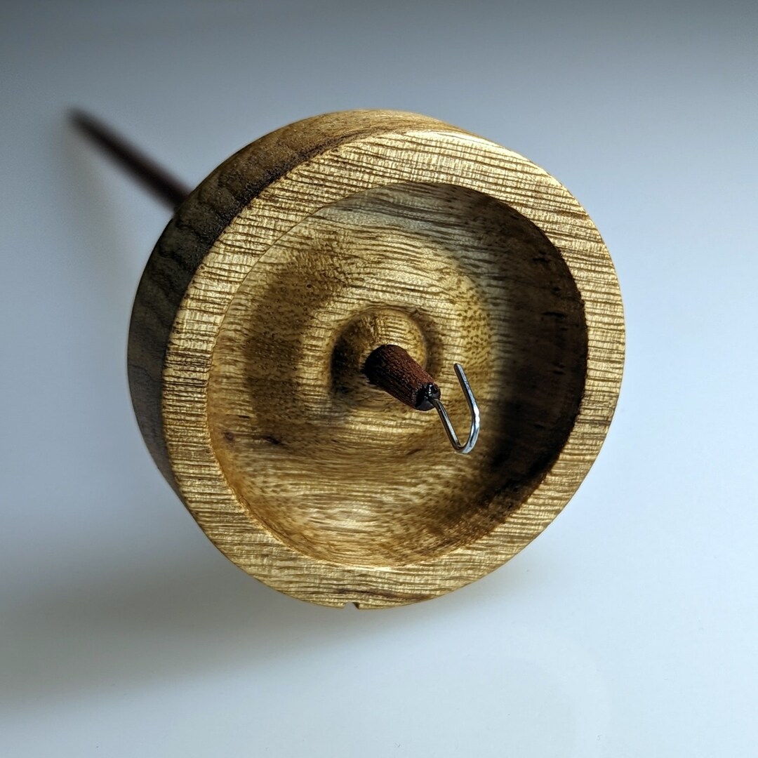 White Limba 1.06 Ounce blaze Vermont Spindles Top Whorl Drop Spindle ...