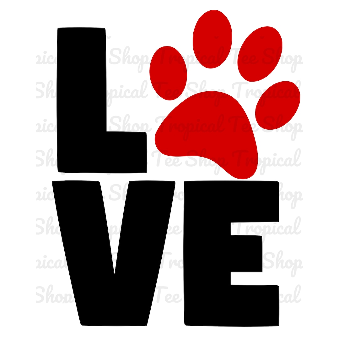 Love Paw PNG Digital Download - Etsy