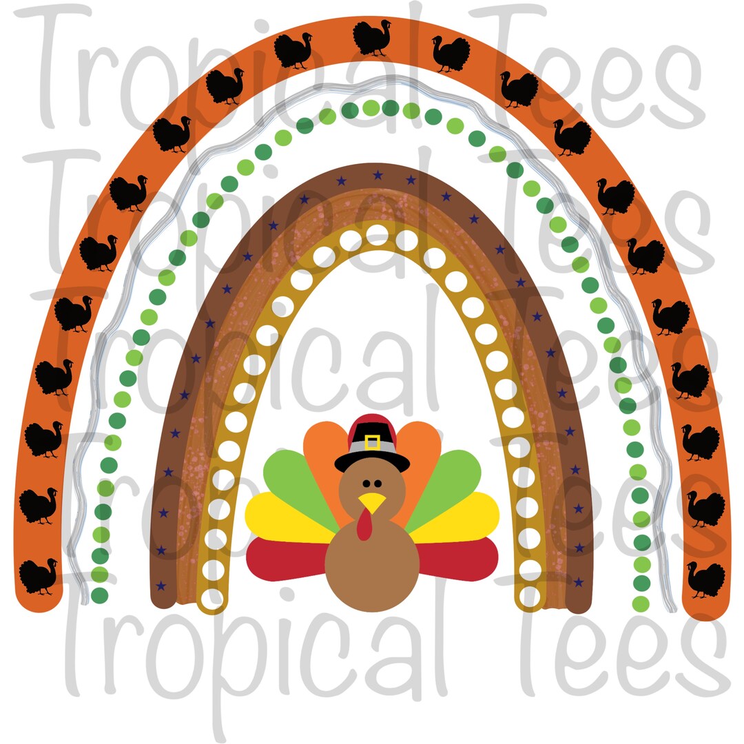 Rainbow Turkey - Etsy