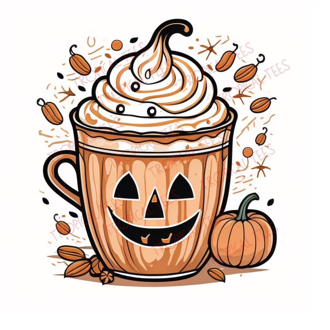 Pumpkin Spice Latte PNG, Cute Pumpkin Spice, Coffee Drink, Sublimation ...