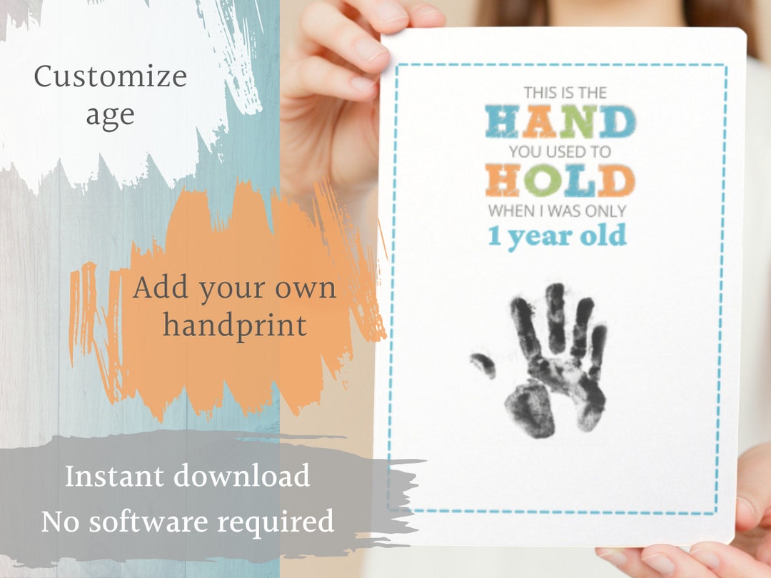 Editable Child Handprint Printable (8.5" X 11") | Instant Download ...