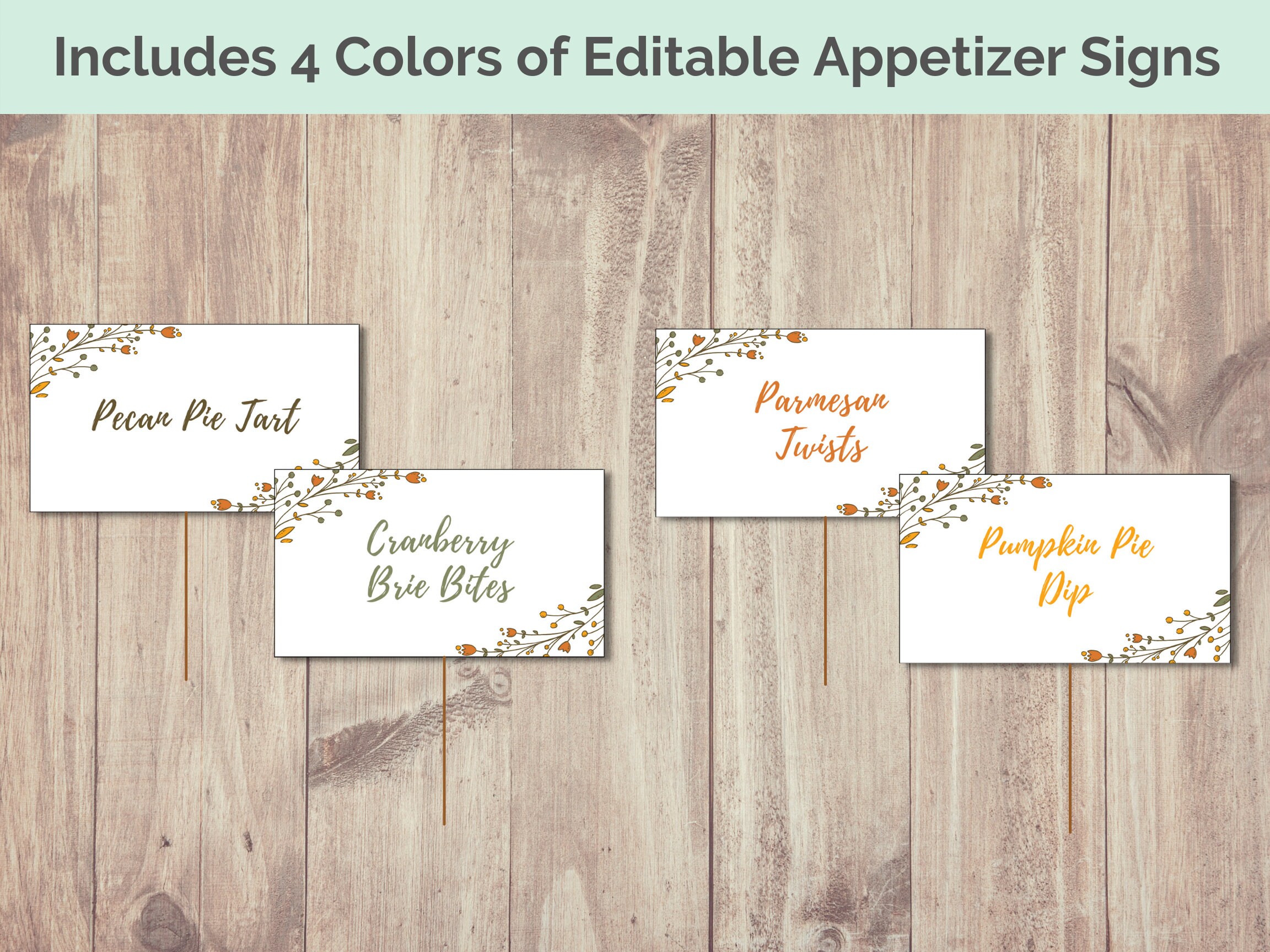 Editable Thanksgiving Dinner Printables Bundle Instant | Etsy