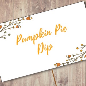 Editable Autumn Appetizer Label Signs Instant Download - Etsy