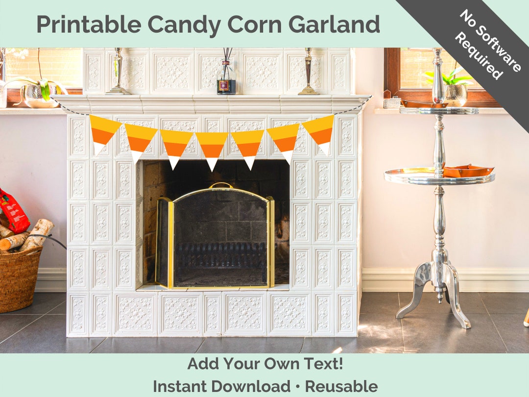 Editable Candy Corn Banner Printable 8.5 X 11 - Etsy