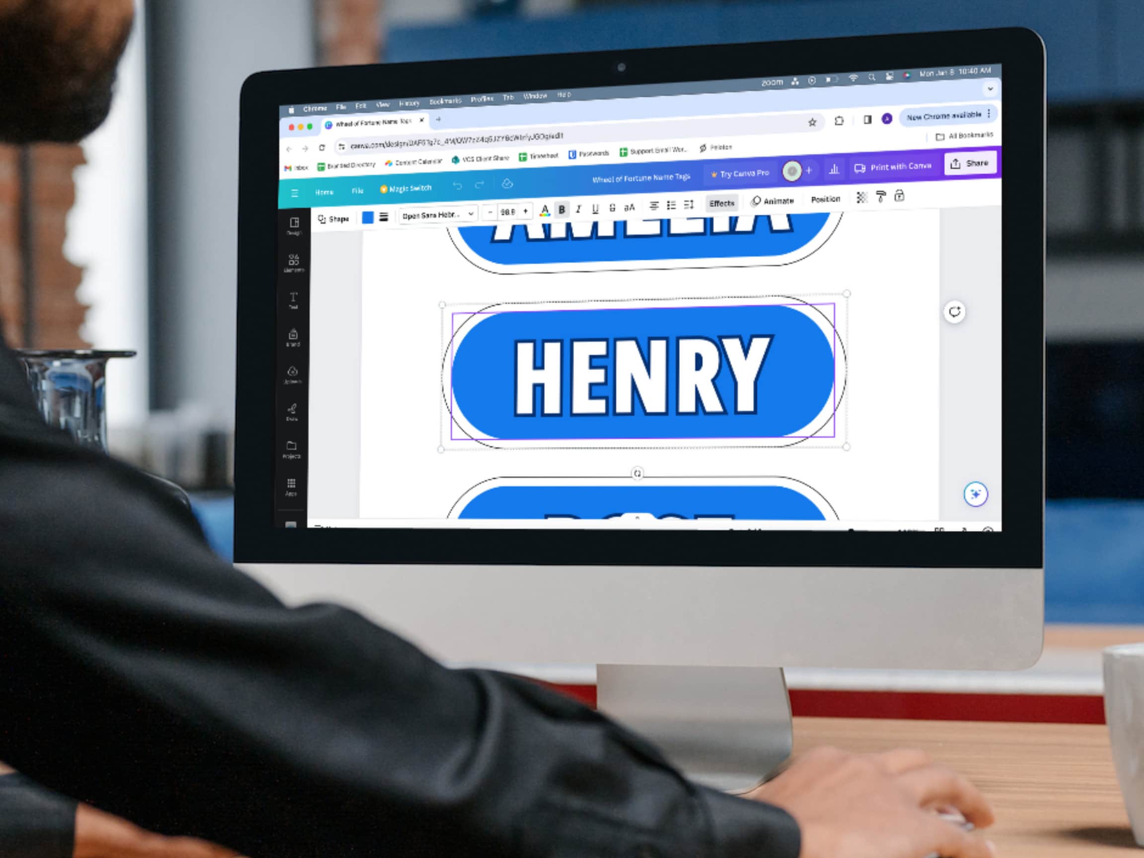 Editable "wheel of Fortune" TV Game Show Contestant Name Tag Printables ...