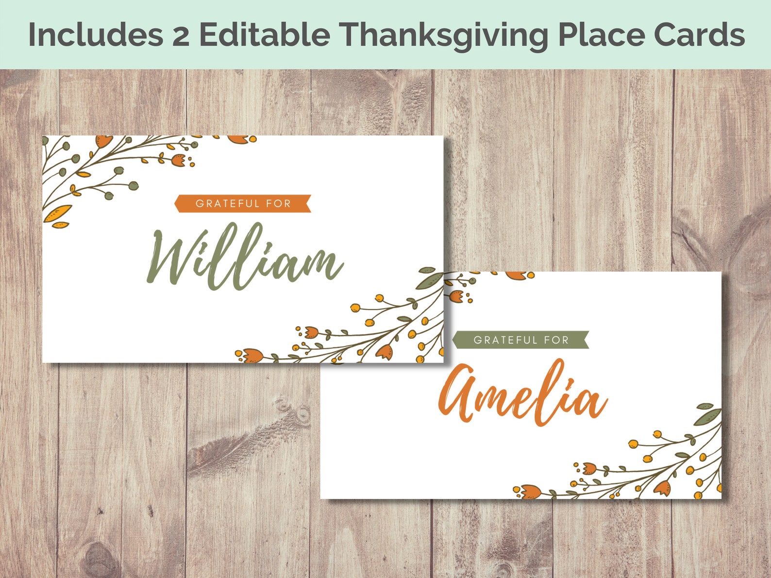 Editable Thanksgiving Dinner Printables Bundle Instant | Etsy