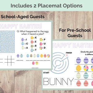 Printable Easter Maze, Puzzle & Game Activity Placemats for Preschool ...
