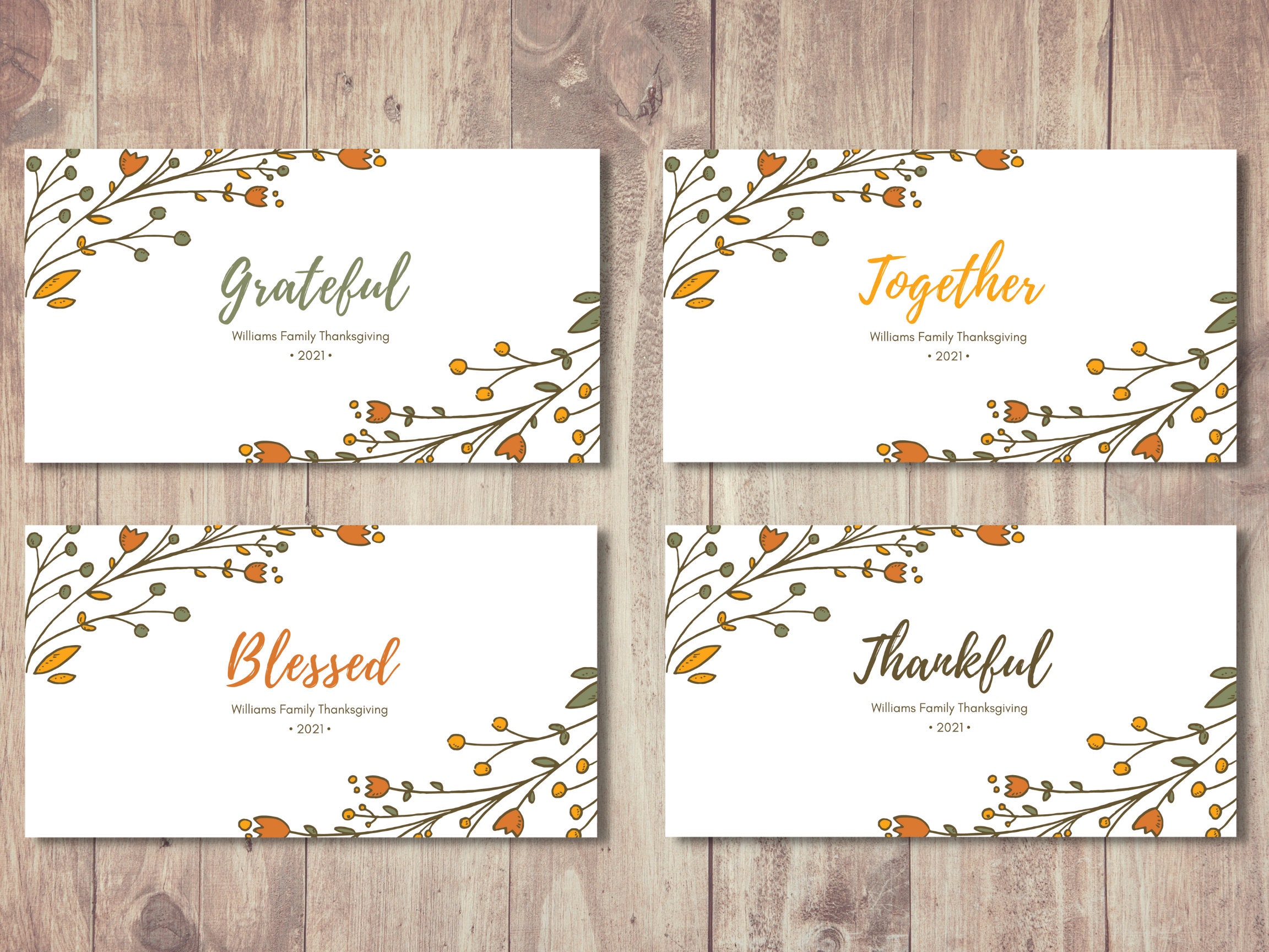 Editable Thanksgiving Dinner Printables Bundle Instant - Etsy