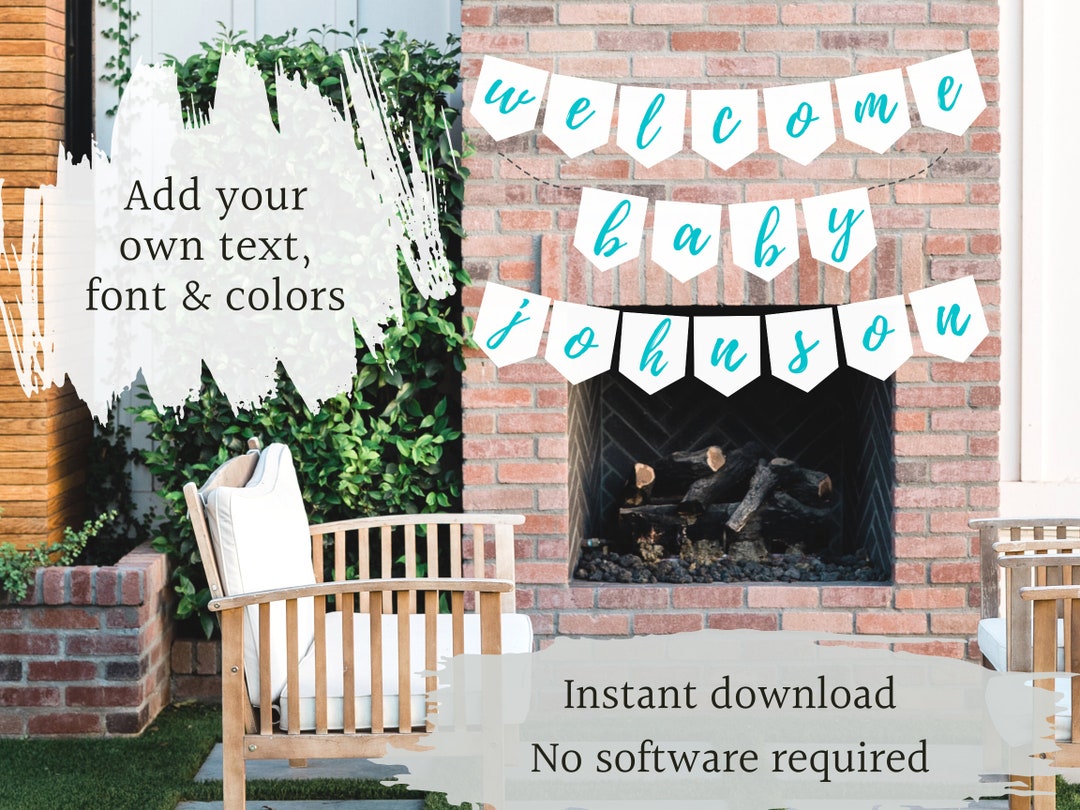Editable Bunting Banner Printable (8.5" X 11") | Instant Download ...