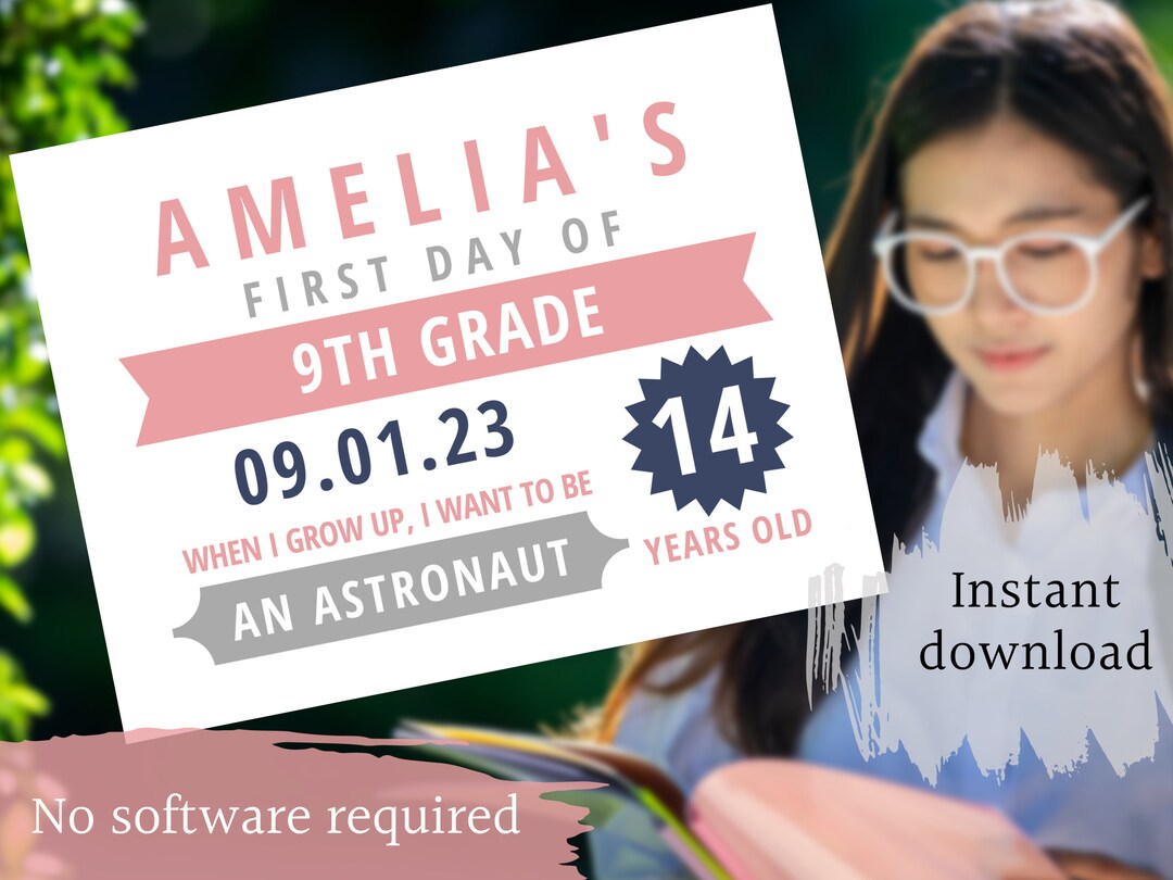 Editable First / Last Day of School Printable Signs (8.5" X 11 ...