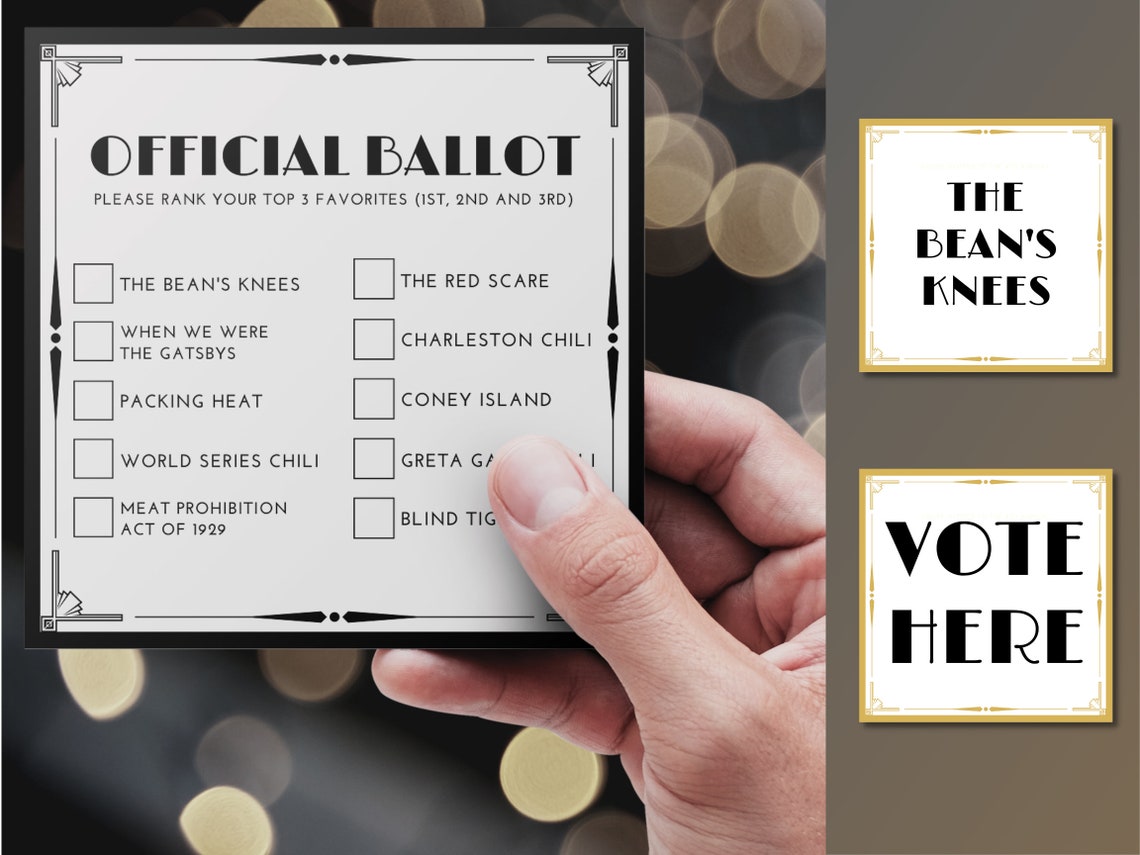Editable roaring Twenties Contest Templates Instant Download Reusable ...
