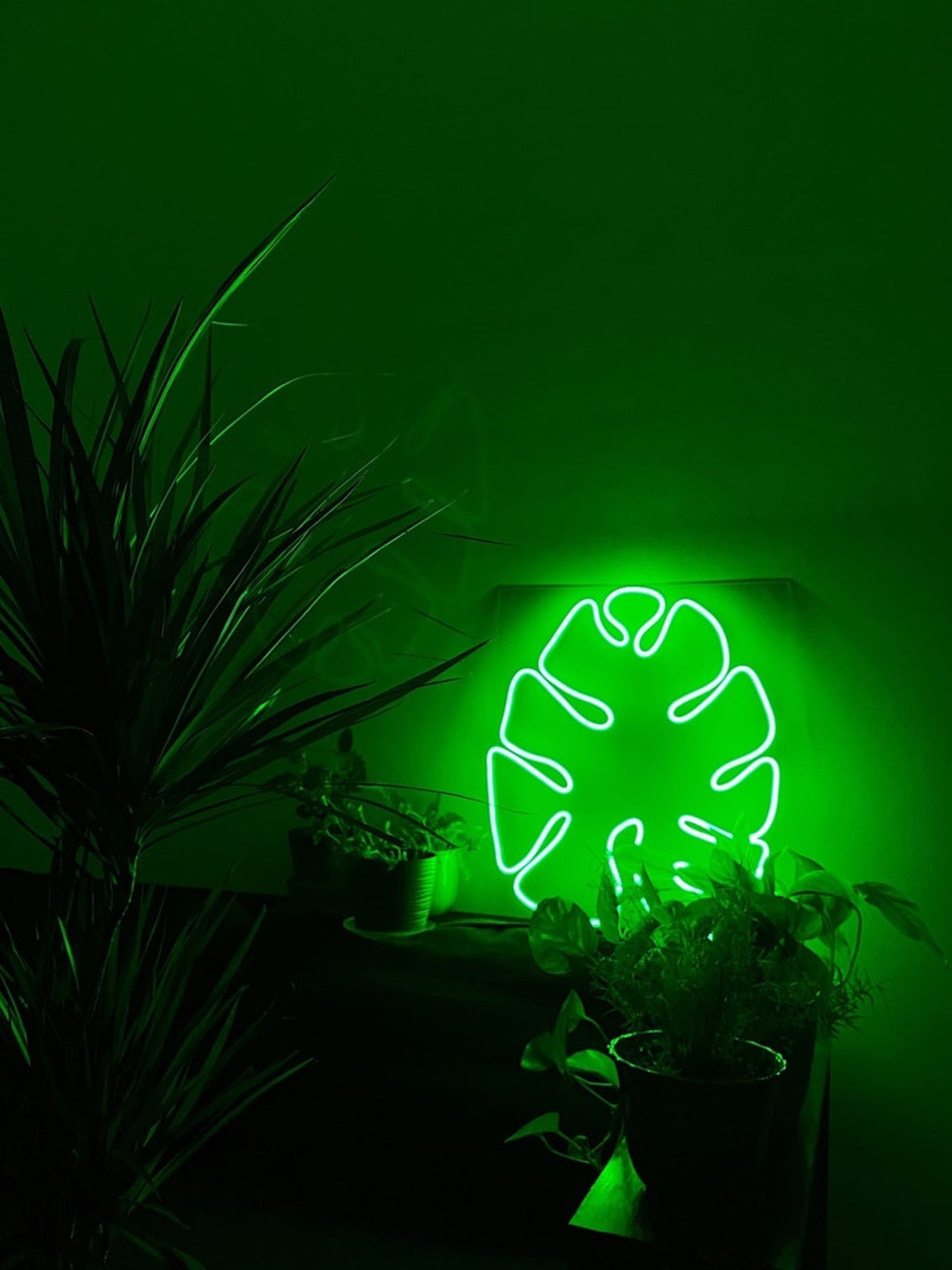 Monstera Leaf Neon, Sign Monstera Neon, Leaf Neon Sign, Wall Sign, Led ...