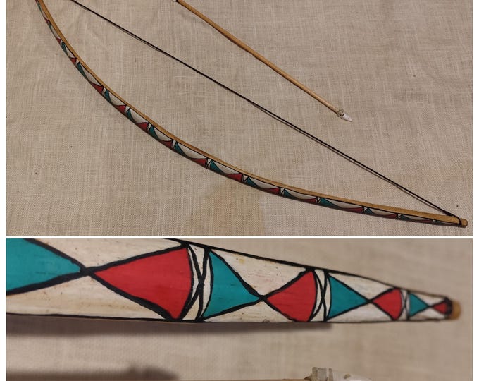 Native American Comanche Bow - Harlequin Target Bow + Horn-tipped ...