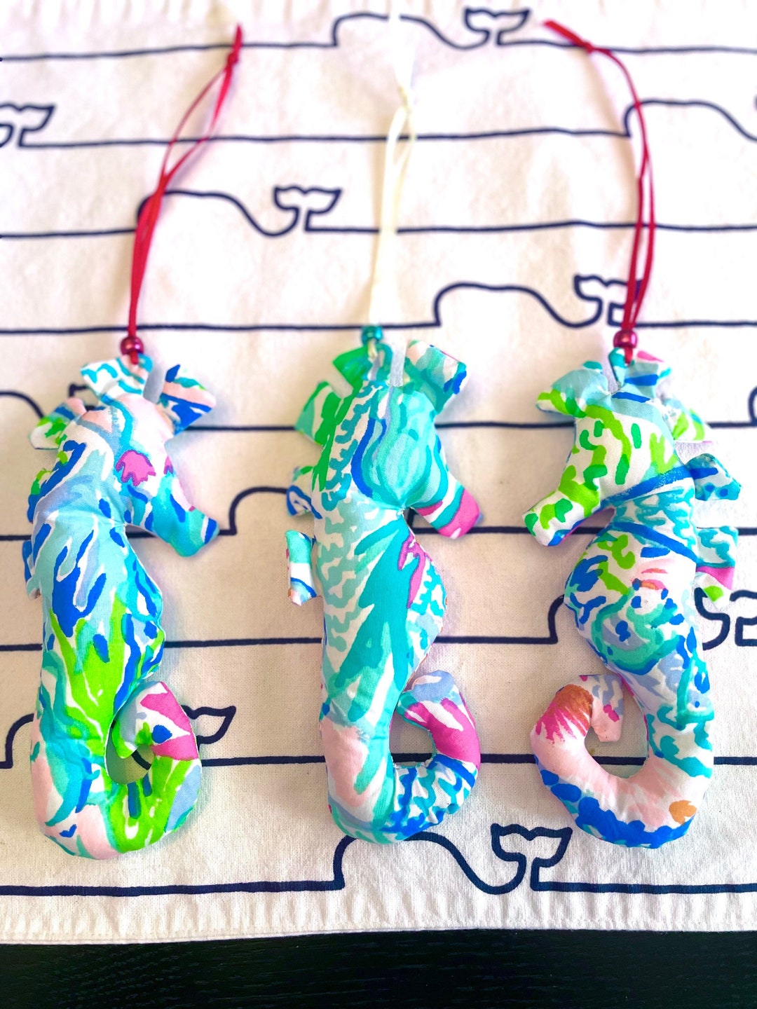 Seahorses Christmas Tree Ornaments, Set of 3 Seahorses Christmas ...