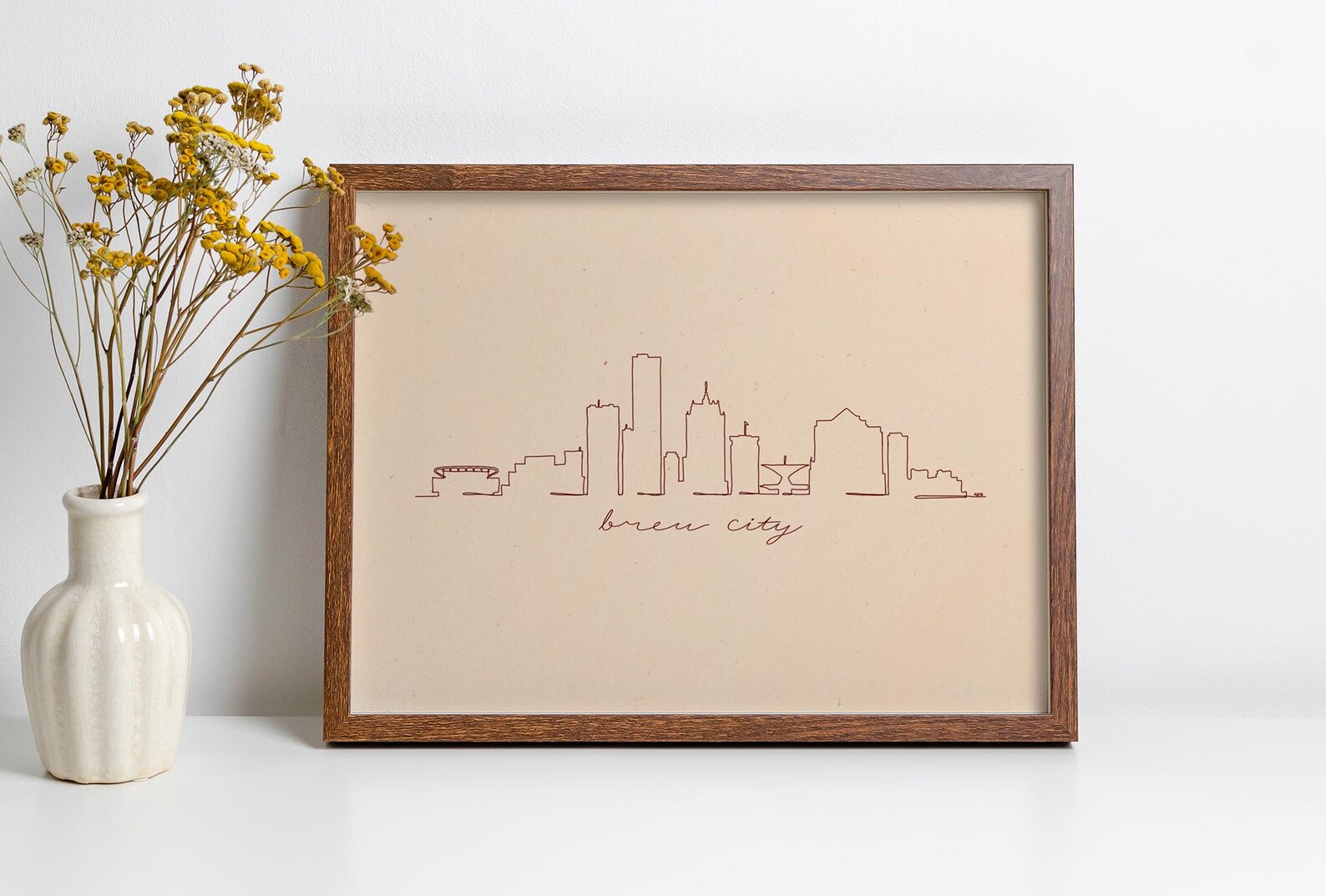 Milwaukee Skyline Line Art Print: Minimalist Cityscape Gallery Wall - Etsy