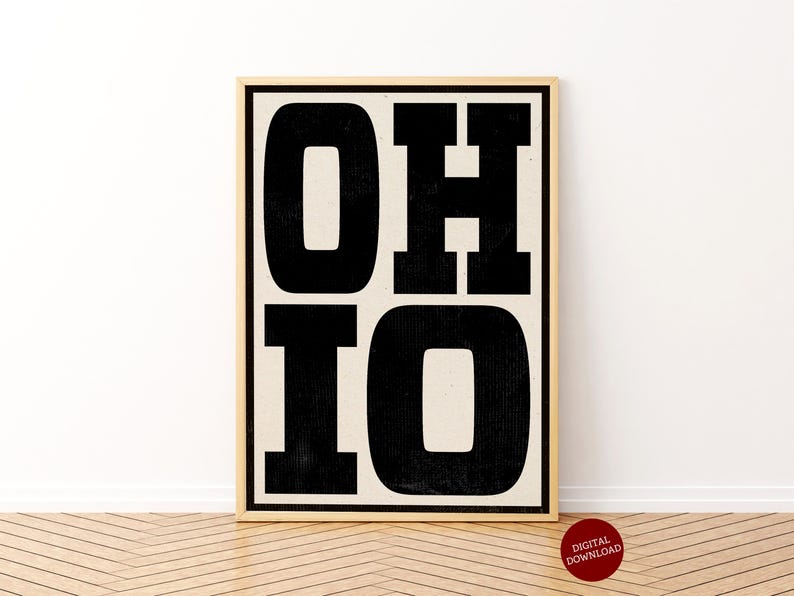 Ohio State Art Print: Gallery Wall Decor (digital Download) - Etsy