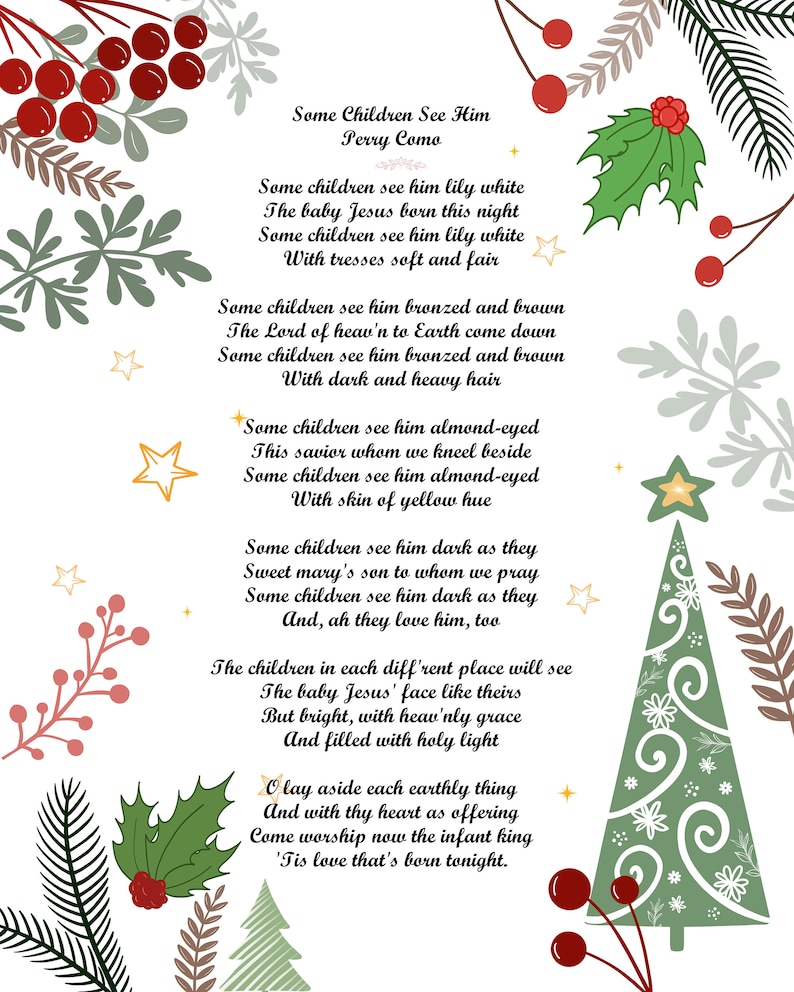 Some Children See Him Christmas Printable - Etsy
