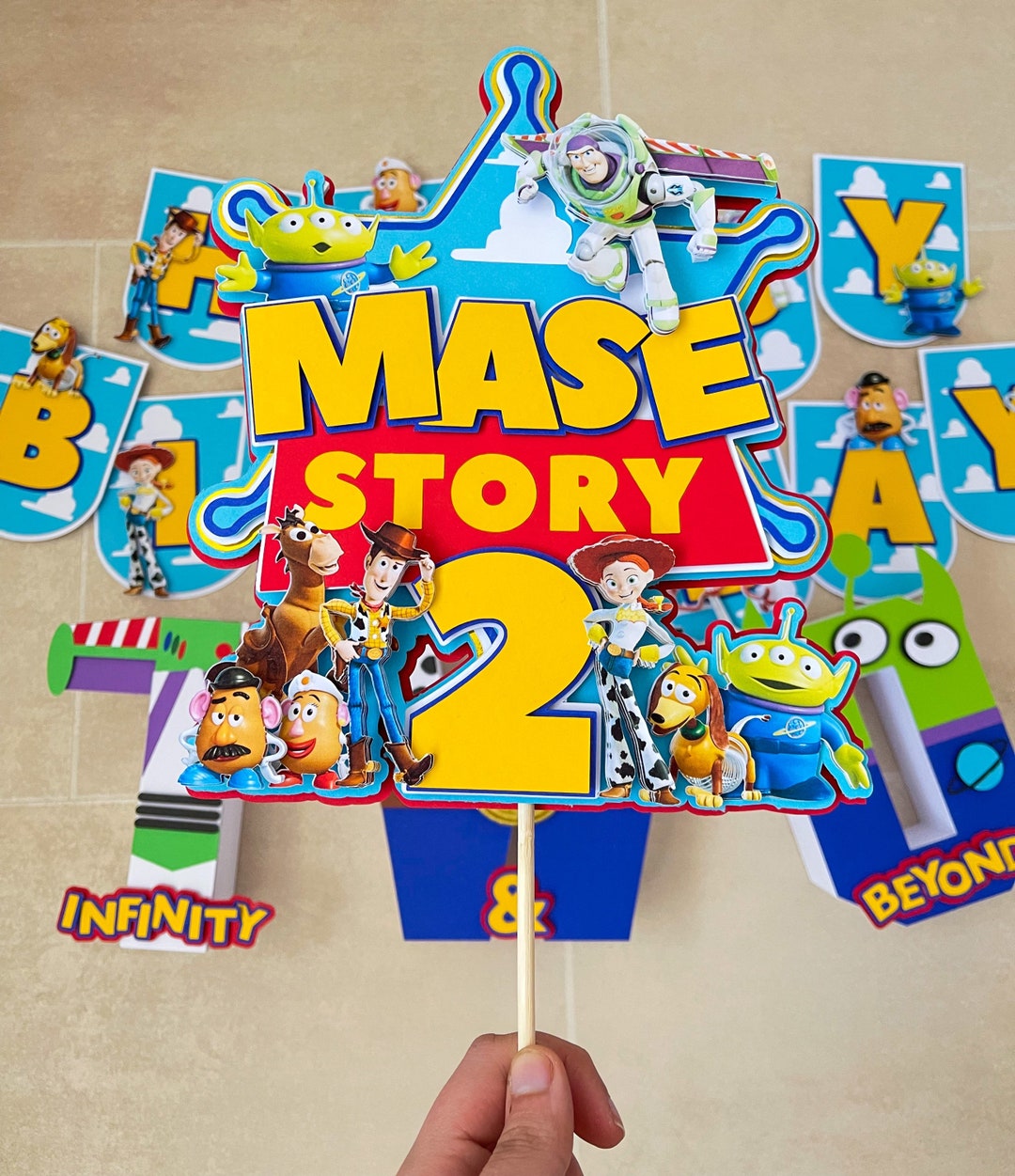 Toy Story Birthday Cake Topper | Party Decor, Centerpiece - Etsy