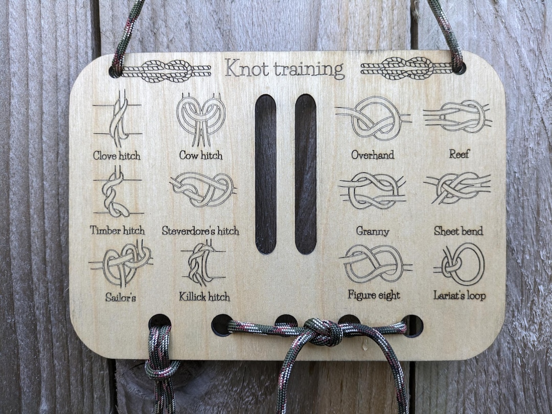 Knot Training Board, Knots, Howtotieknots, Reefknot, Squareknot - Etsy UK