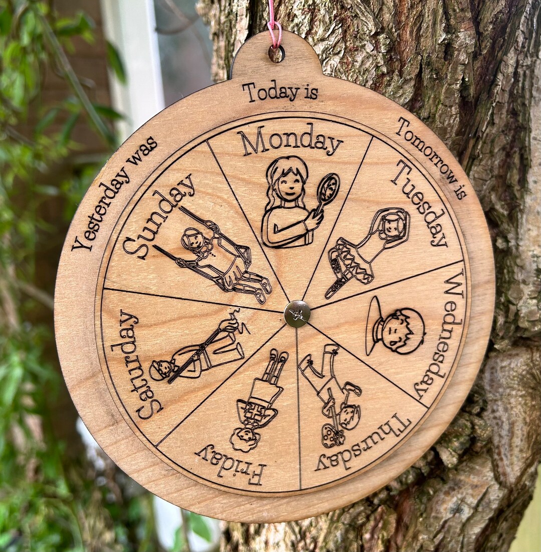 Days of the Week Learning Wheel - Forest School, Classroom Decor - Etsy